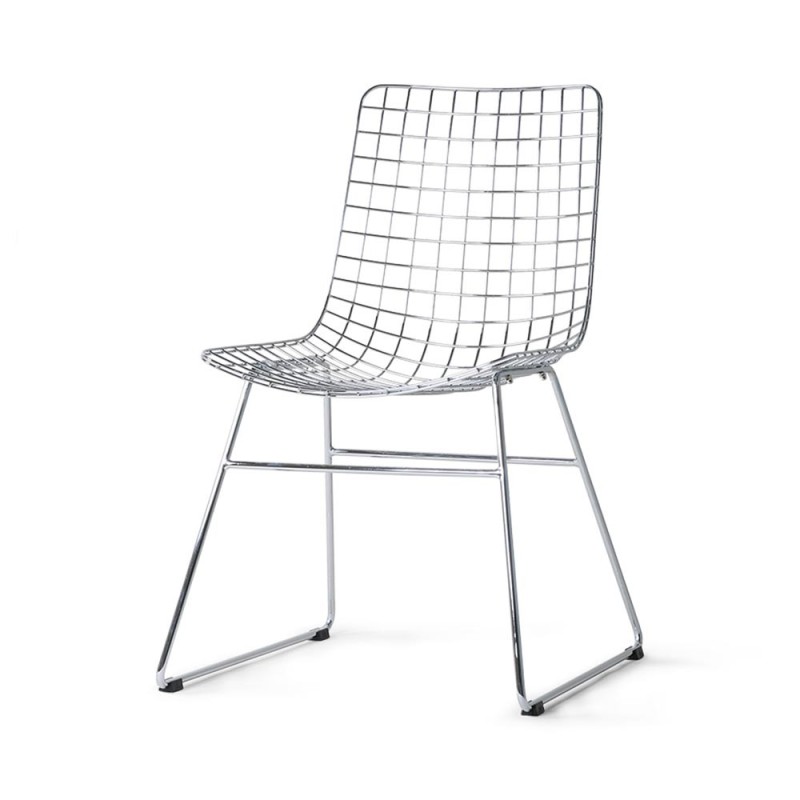 Sedia in metallo cromato Wire | HKliving