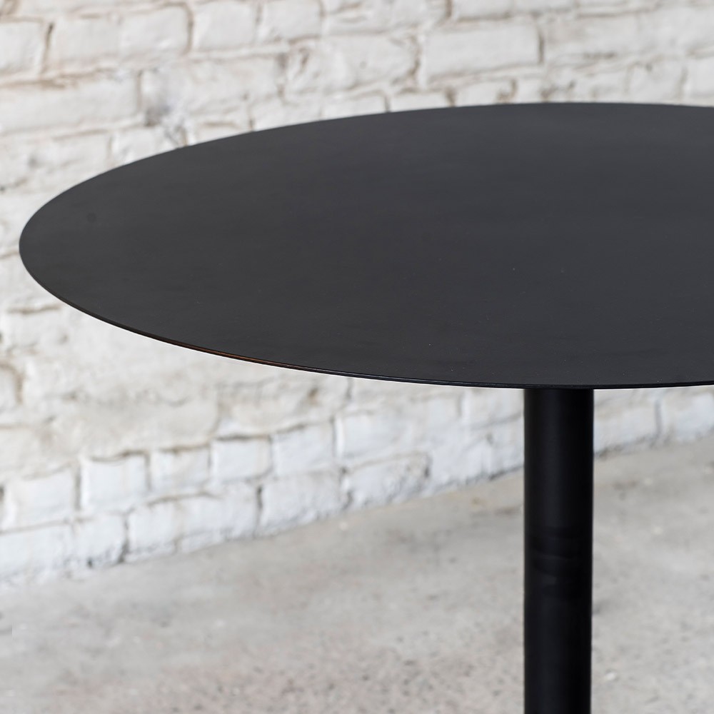 Table de bar ronde acier noir | Serax