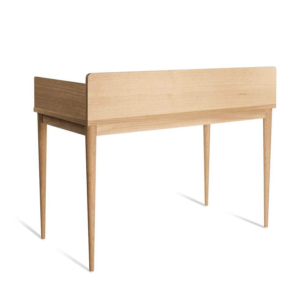 Bureau compact en chêne naturel ROCK - Gris anthracite