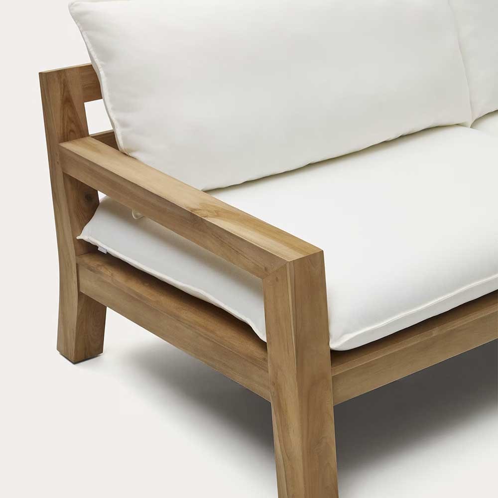 Canapé Forcanera 3 places en bois de teck 211 cm