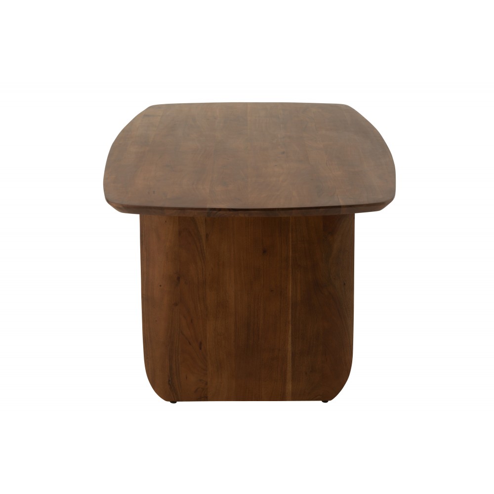 Mesa de comedor de madera de acacia marrón