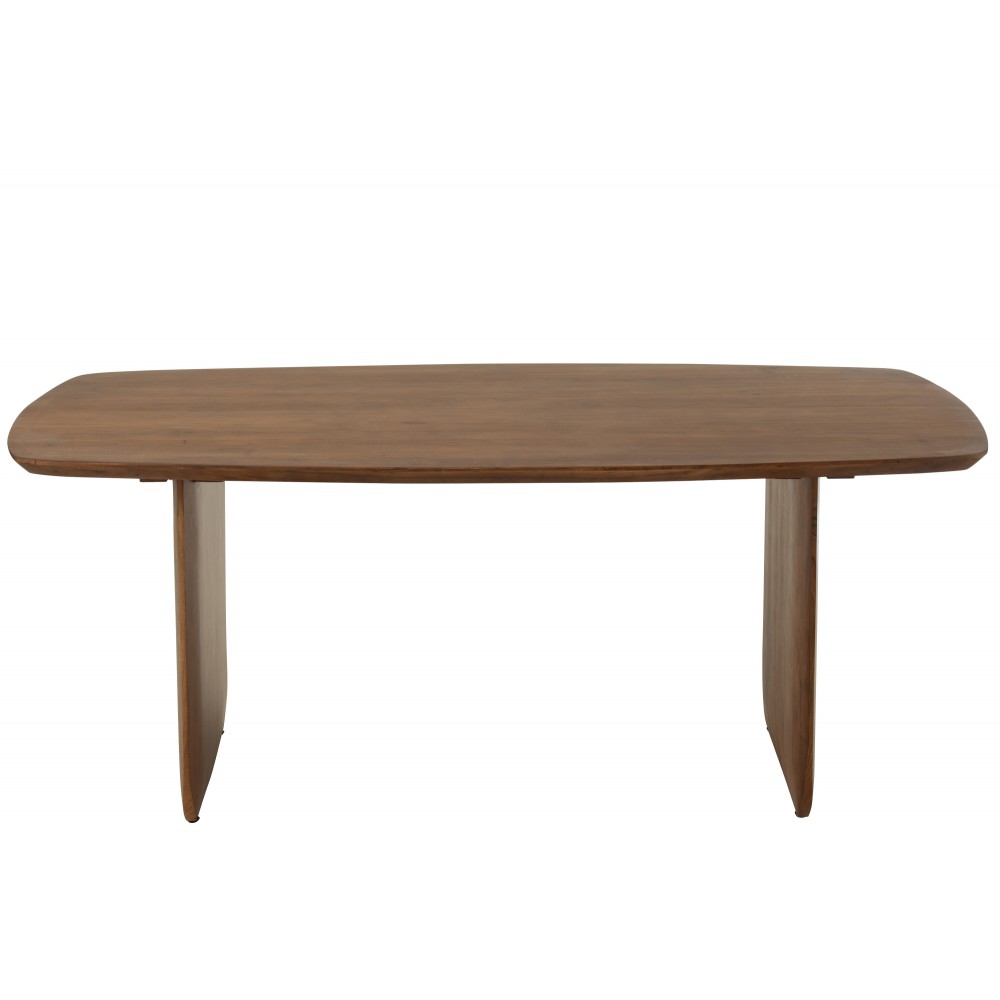 Mesa de comedor de madera de acacia marrón